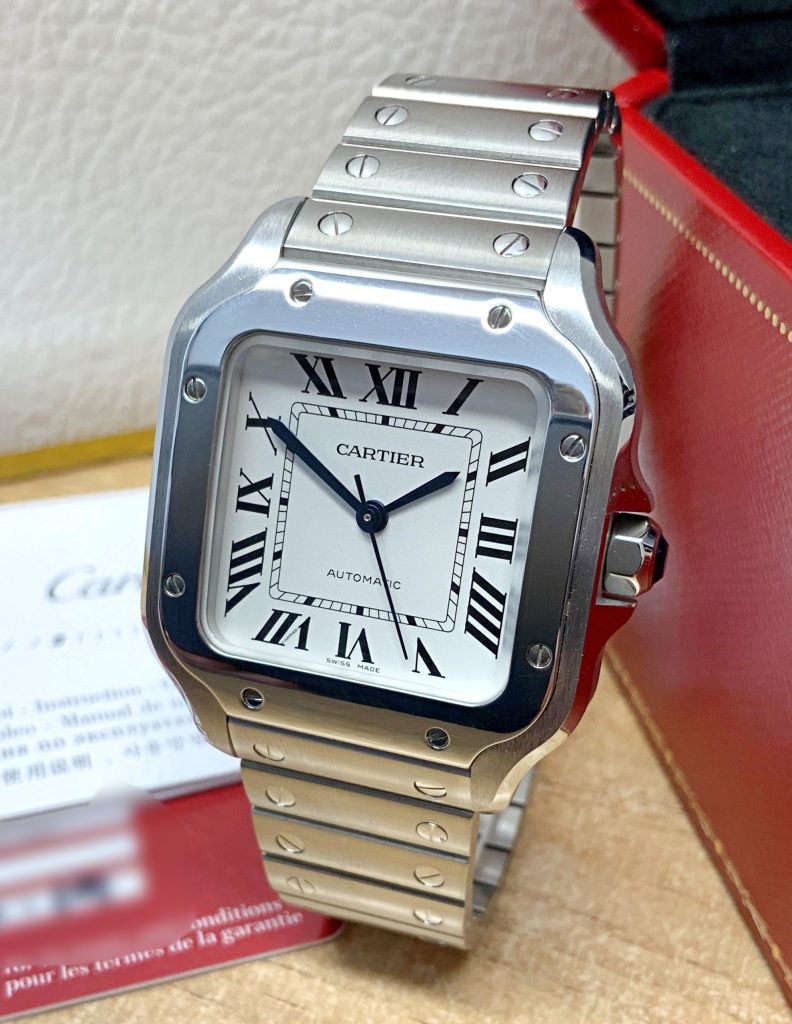 Cartier replica Santos De Cartier WSSA0029 Medium Size white dial ...